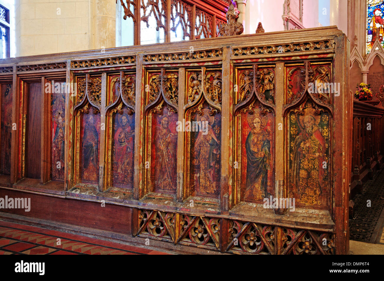 A view of part of the rood screen in the church of St Mary the Virgin ...