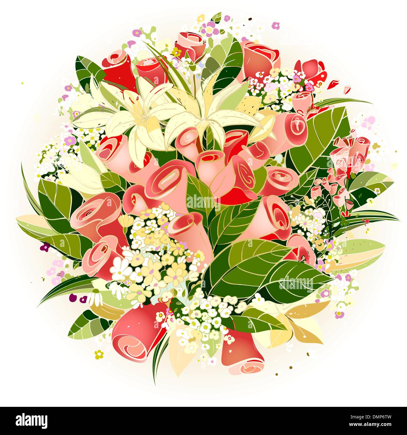 Nosegay illustration Cut Out Stock Images & Pictures - Alamy