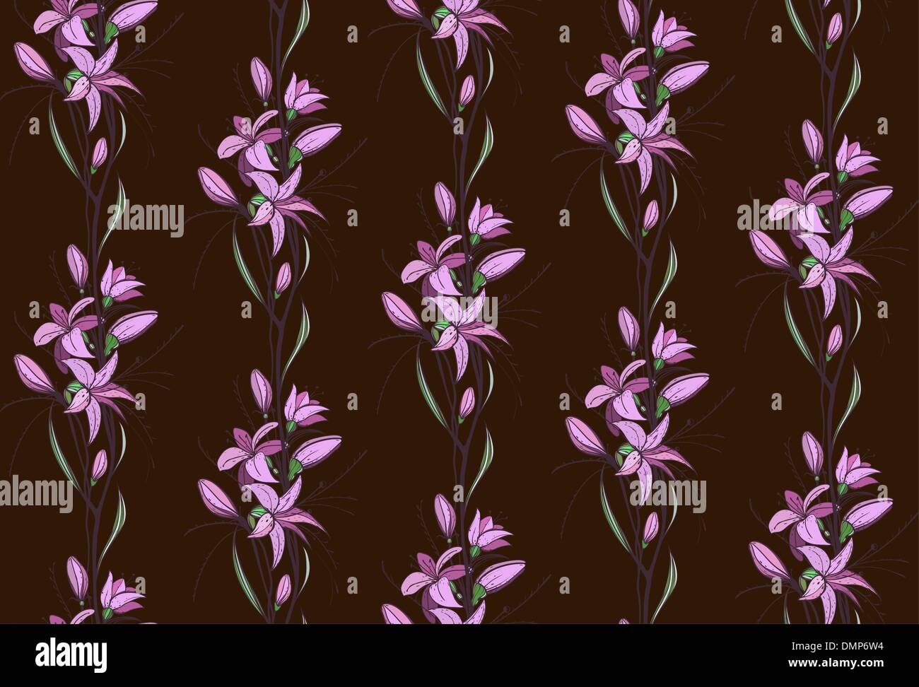 Dark lily garden Stock Vector Images - Alamy