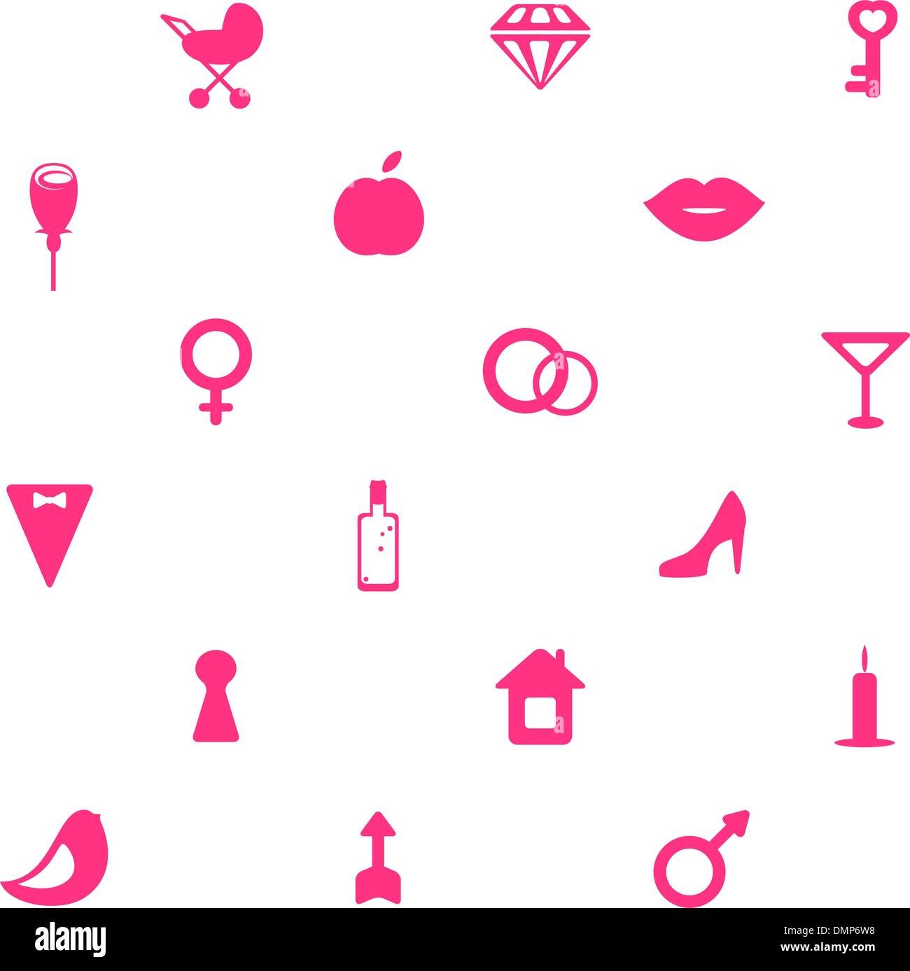 Romantic red heart symbols Stock Vector Images - Alamy