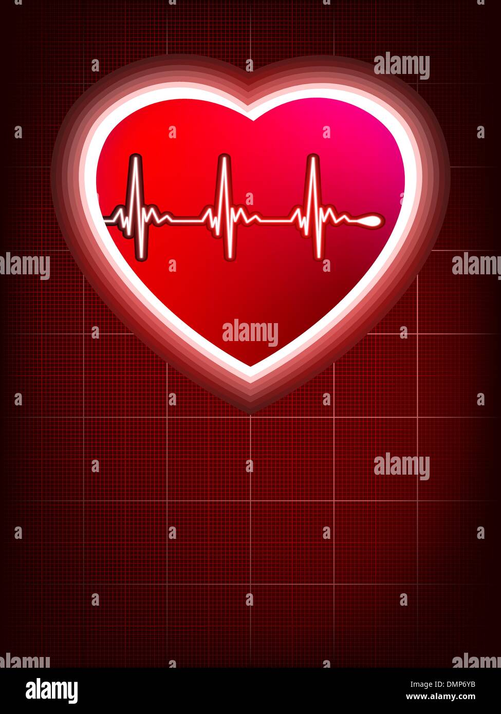 Abstract heart beats cardiogram. EPS 8 Stock Vector Image & Art - Alamy