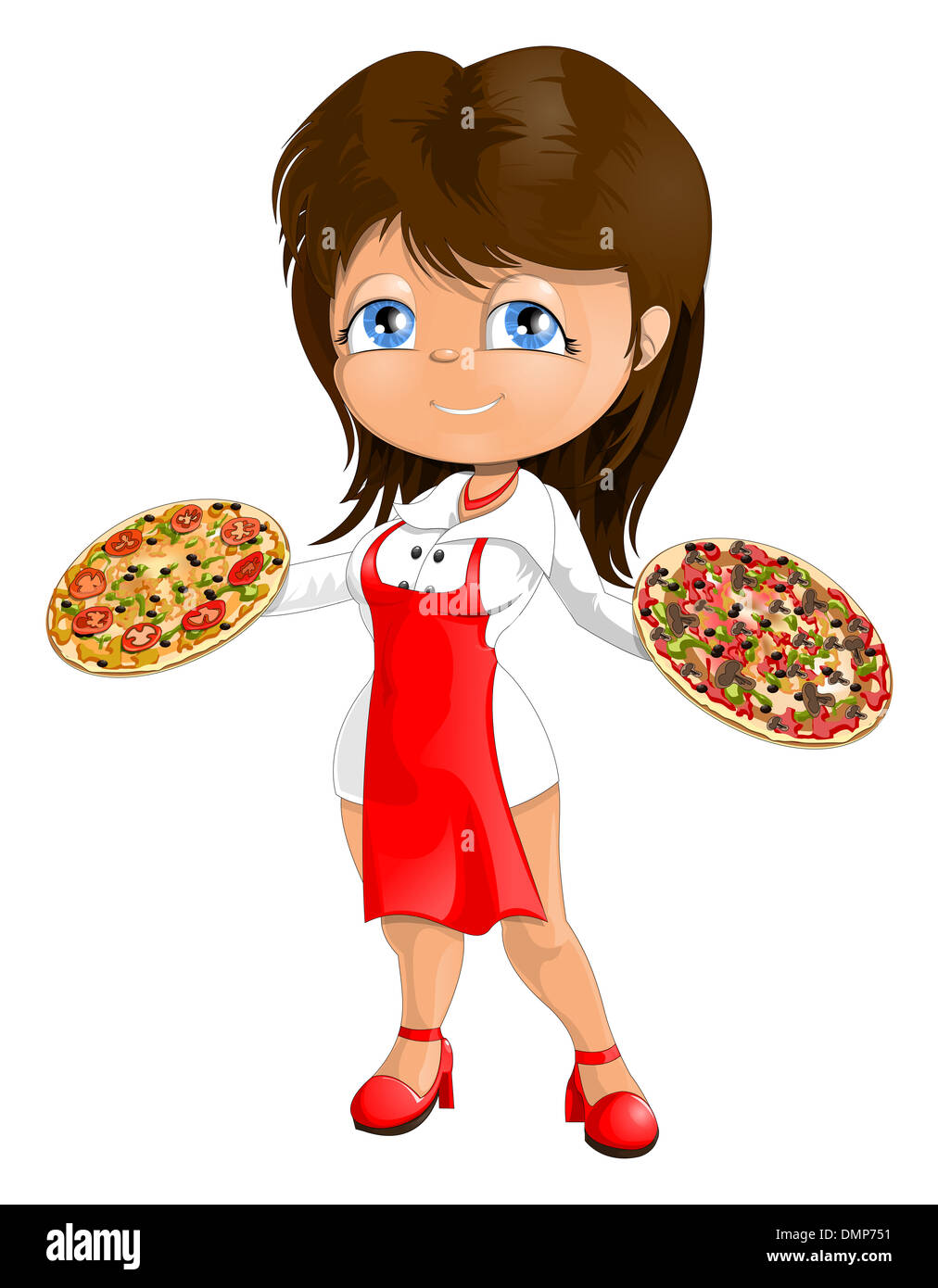 Cartoon pizza chef funny Cut Out Stock Images & Pictures - Alamy