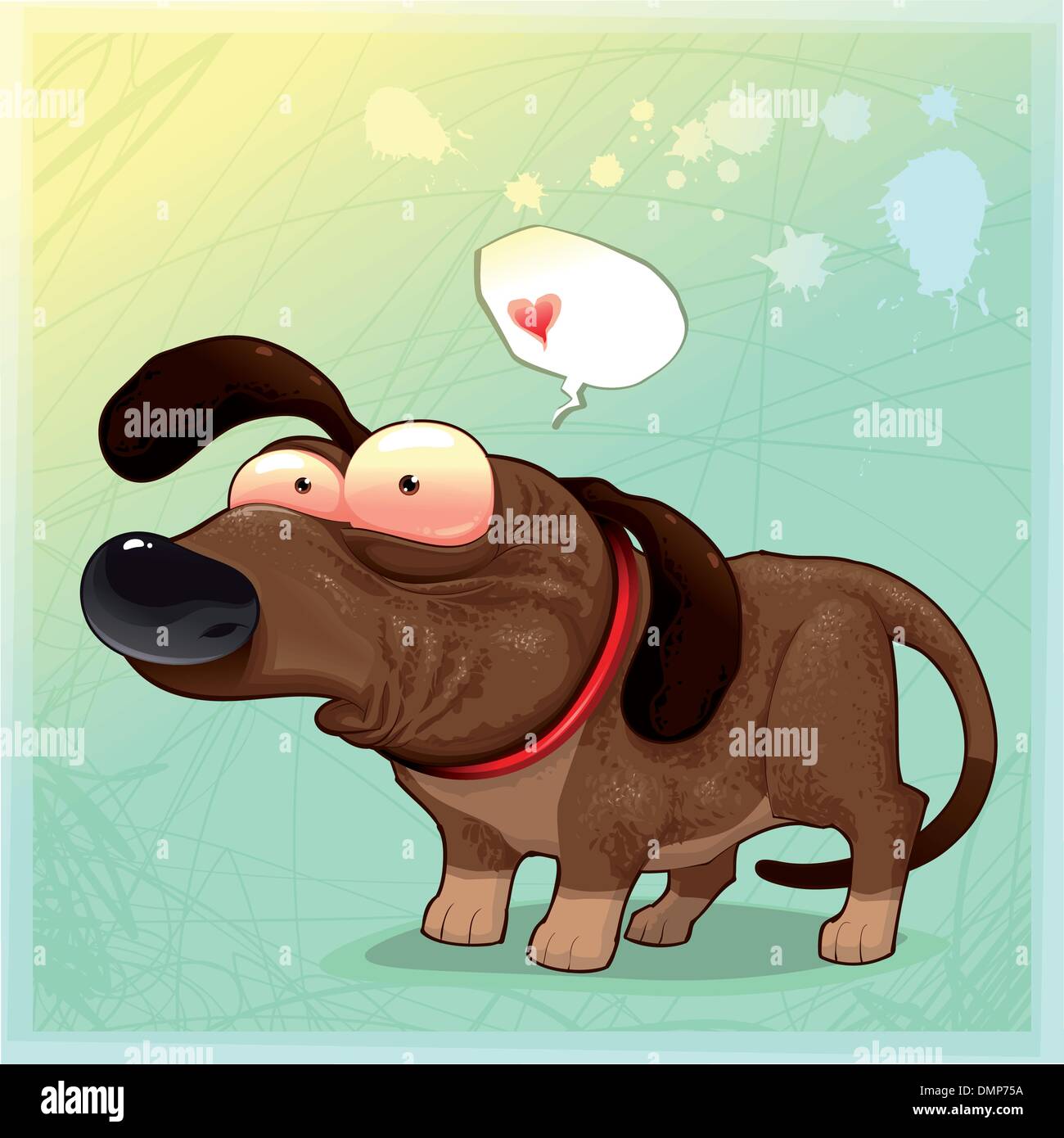 Funny dog with balloon Stock Vector Image & Art - Alamy