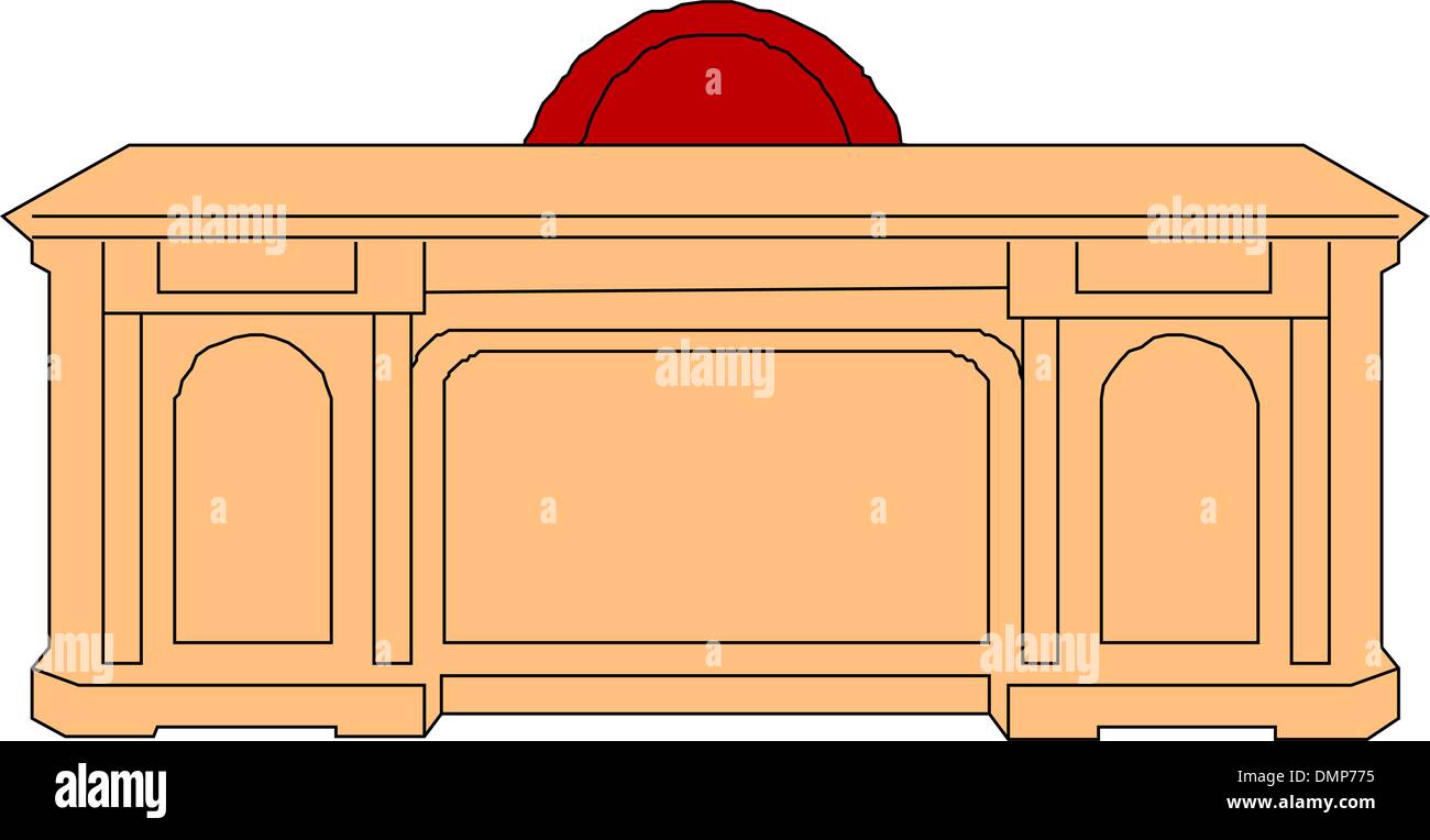 Office desk Stock Vector Images - Alamy