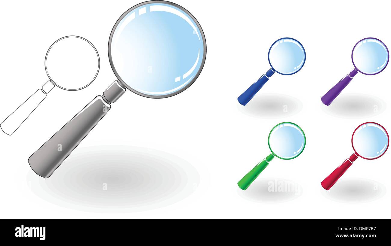 the vector color magnifier set Stock Vector Image & Art - Alamy