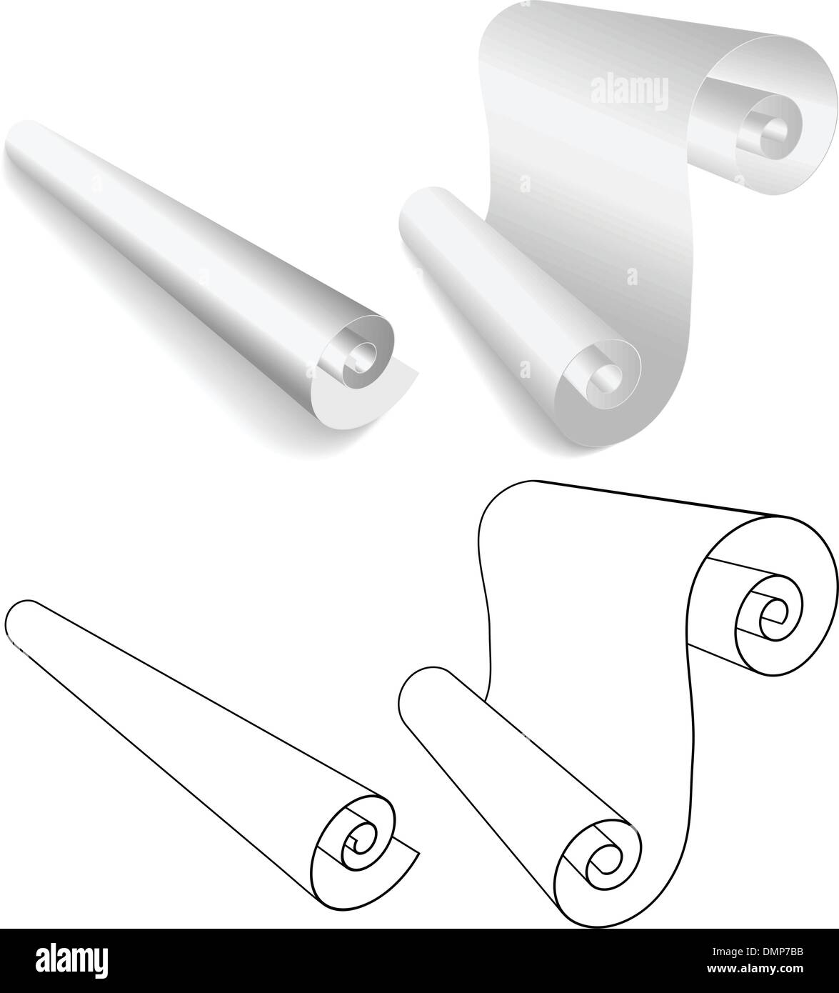 the white vector scroll background Stock Vector Image & Art - Alamy