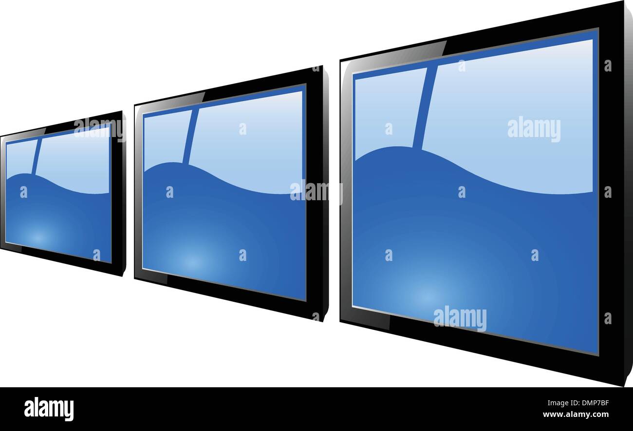 the vector blue tft monitor Stock Vector Image & Art - Alamy