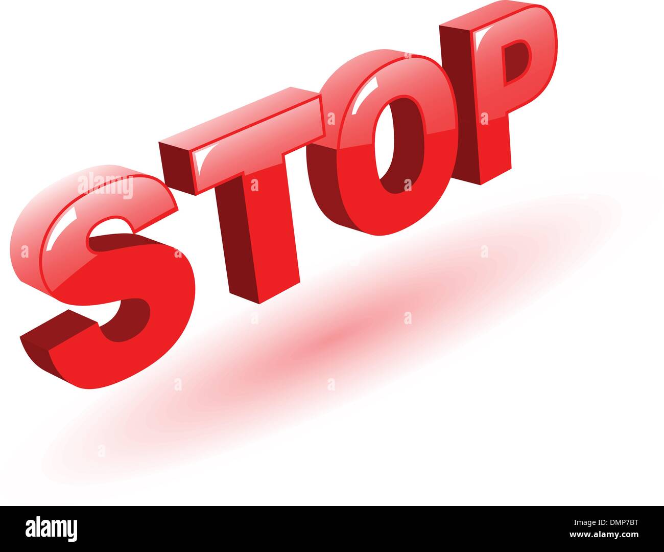 the 3d red vector stop symbol on white Stock Vector Image & Art - Alamy