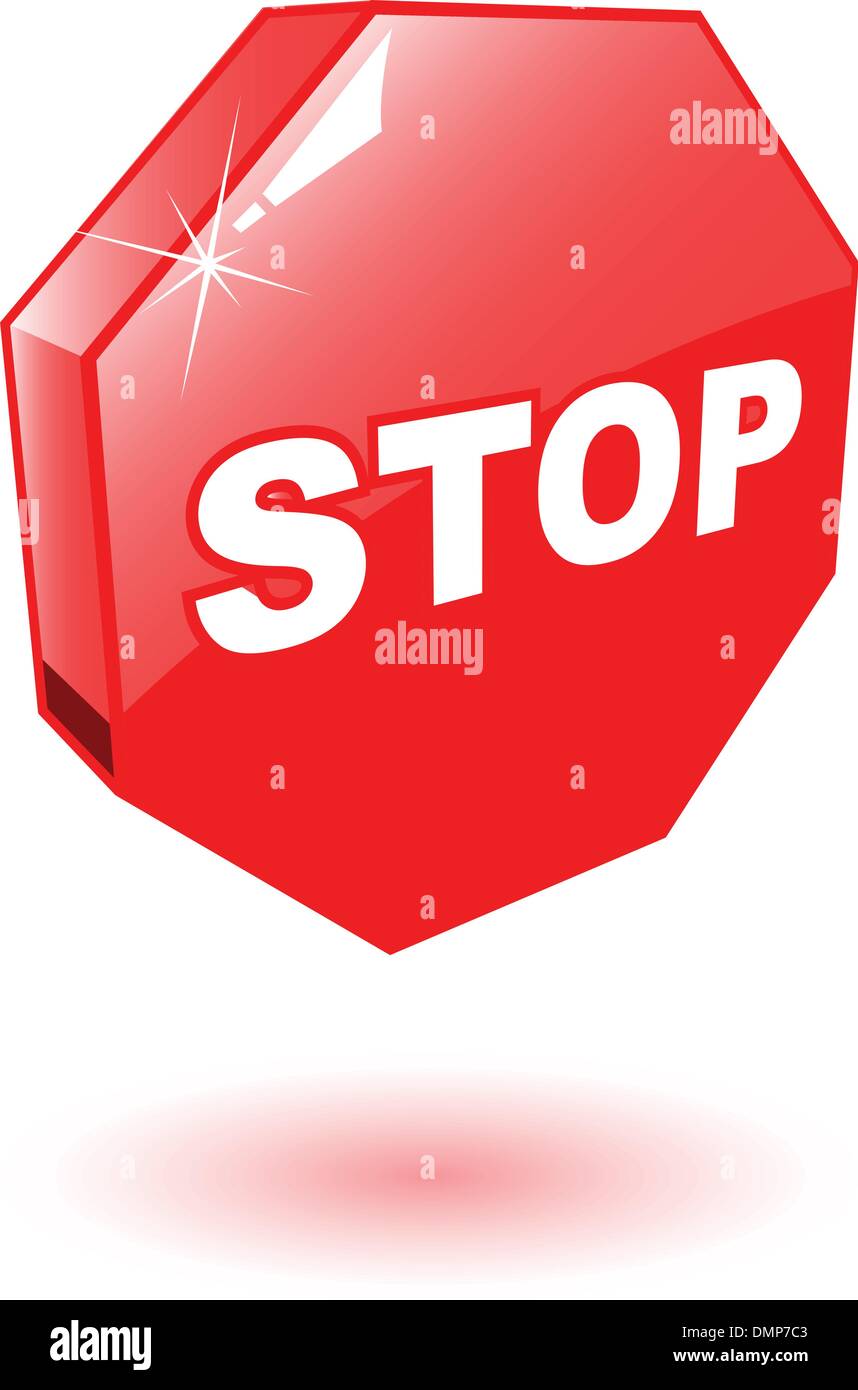 Stop 3d Stock Vector Images - Alamy
