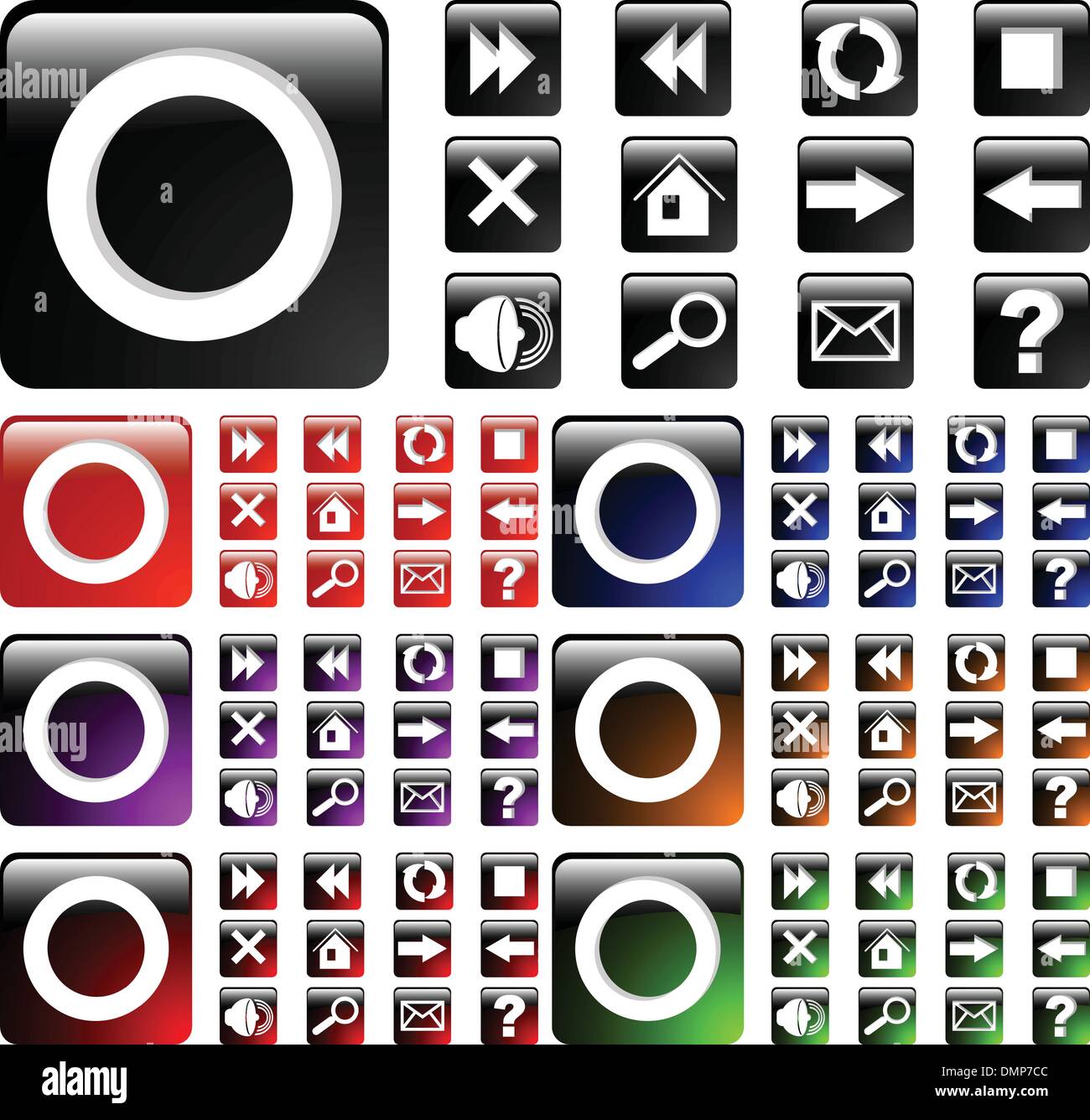 the vector set black web icon Stock Vector Image & Art - Alamy