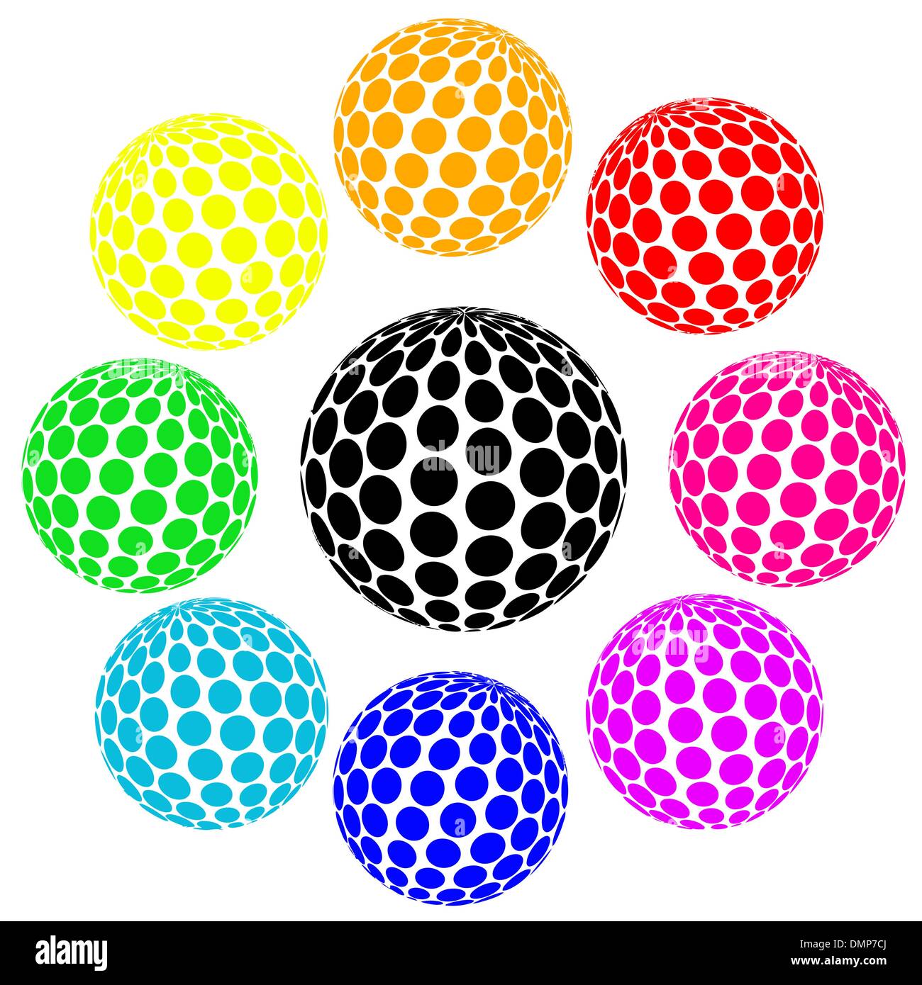 Set of rainbow colors sphere dot Stock Vector Image & Art - Alamy