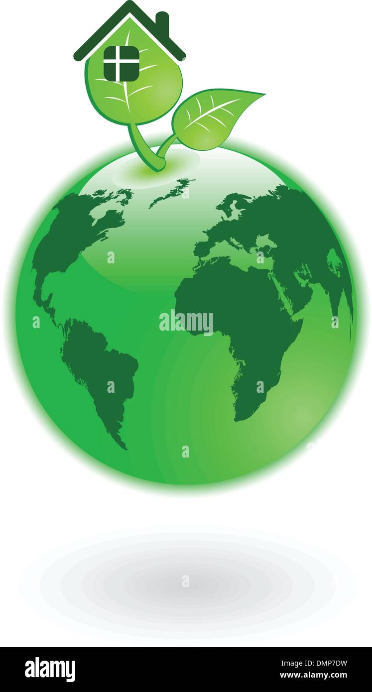 the vector green world globe Stock Vector Image & Art - Alamy