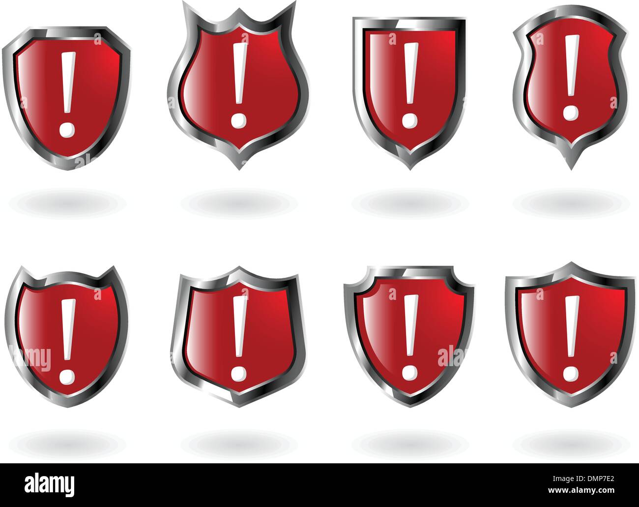 Shield exclamation mark icon hi-res stock photography and images - Alamy
