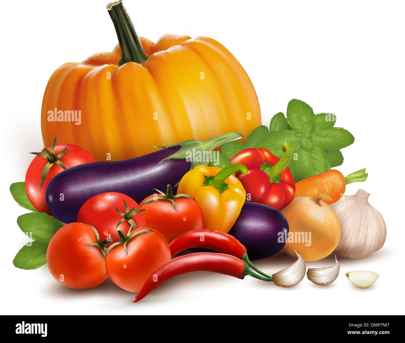Fresh vegetables. Healthy Food. Vector illustration Stock Vector Image ...