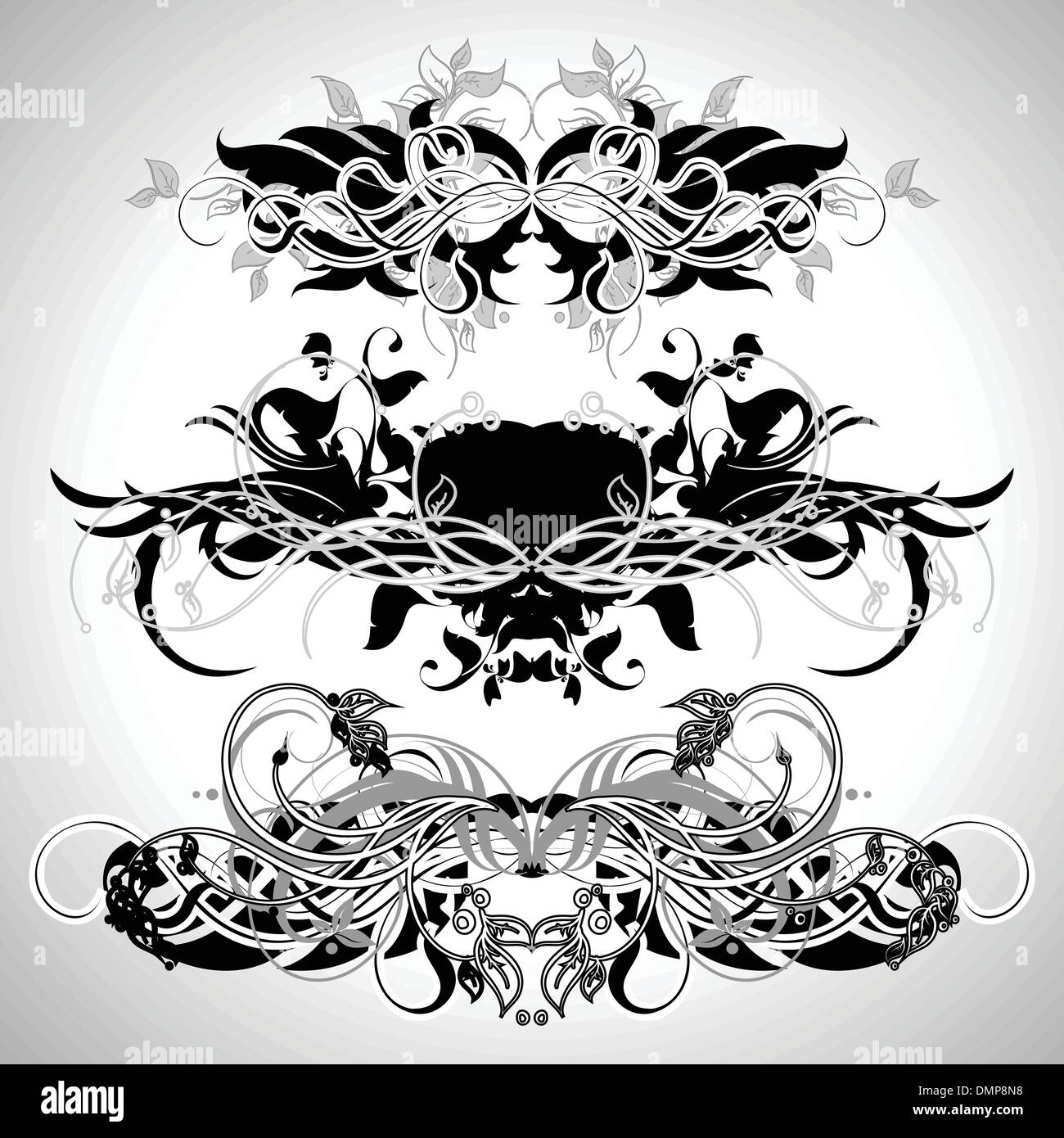 Set of ornate floral frames Stock Vector Image & Art - Alamy
