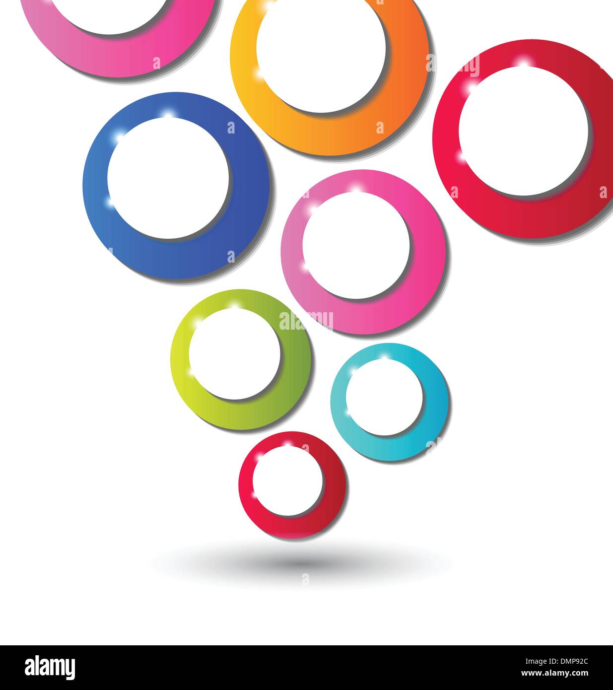 Abstract background with set of multicolor circle Stock Vector Image ...