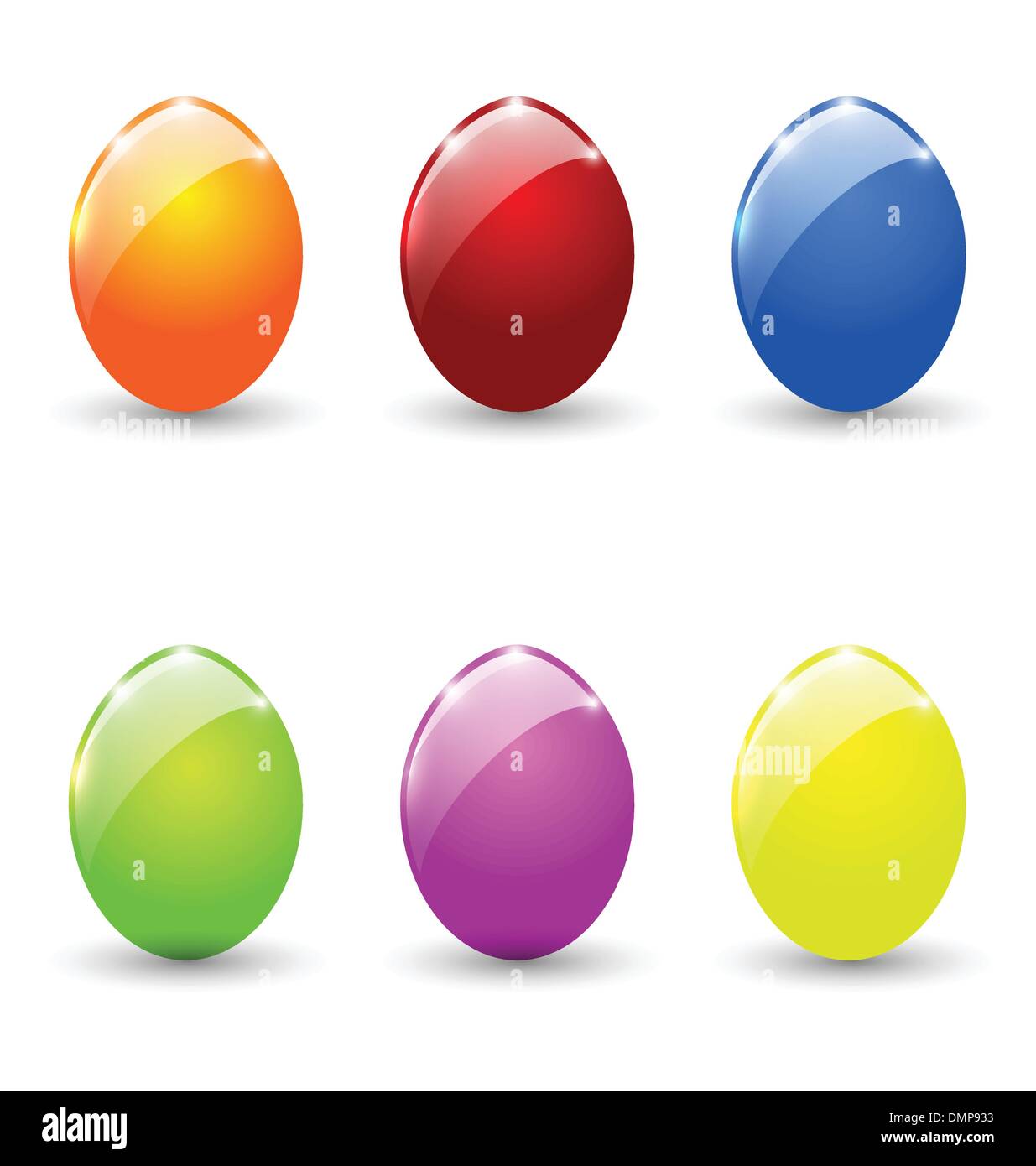 Easter set colorful eggs isolated Stock Vector Image & Art - Alamy