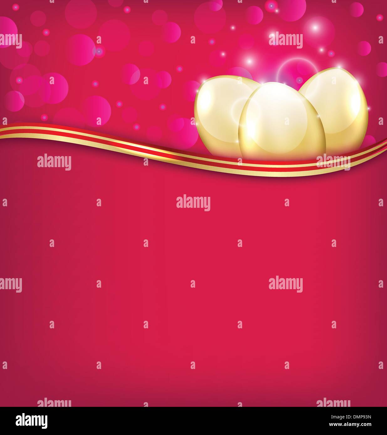 Easter invitation with golden eggs Stock Vector Image & Art - Alamy