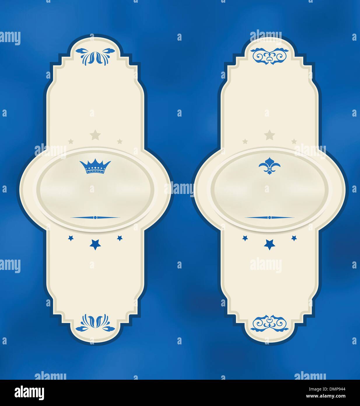 Set vertical vintage labels with design elements Stock Vector Image ...