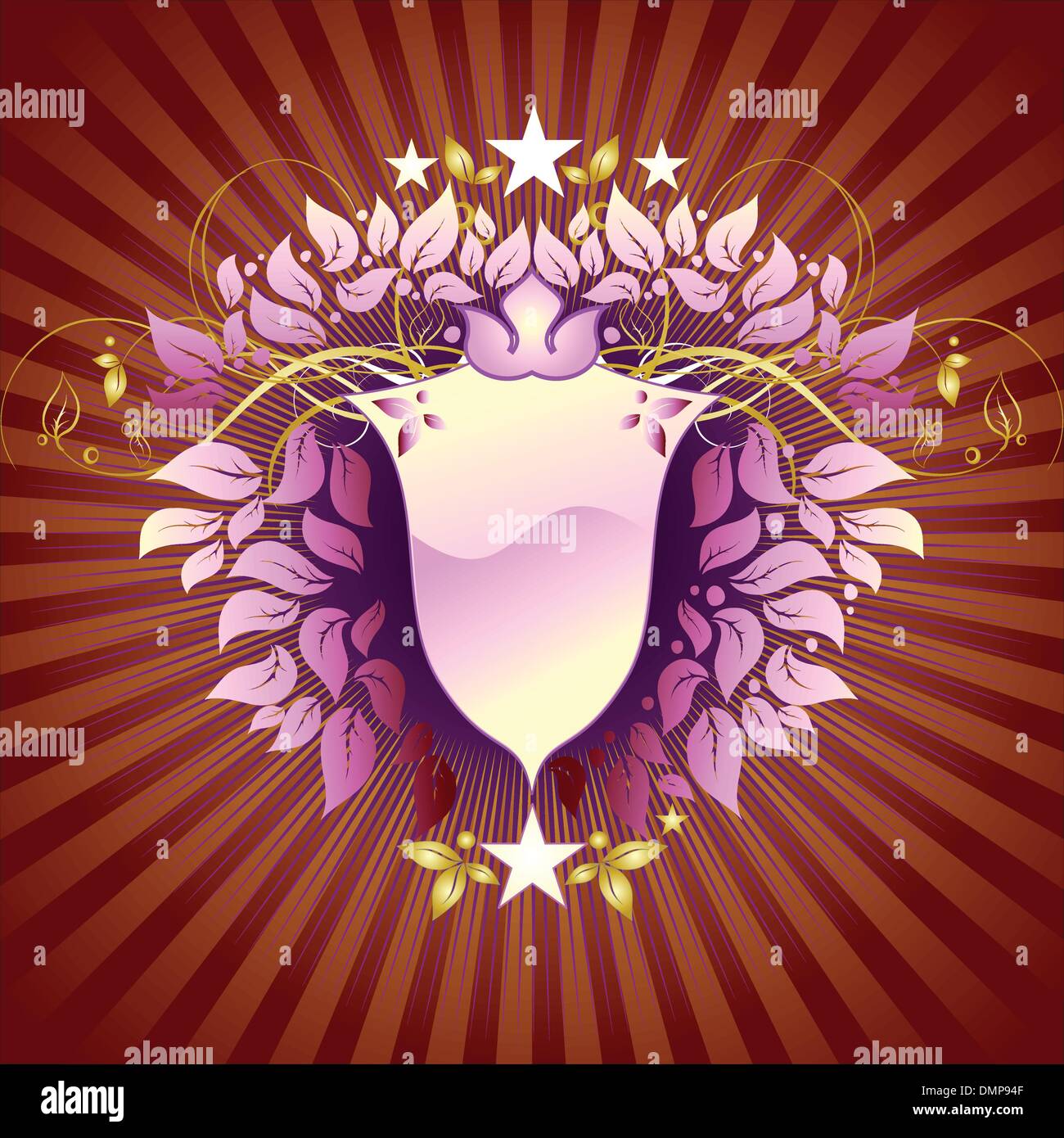 Ornate floral shield background Stock Vector Image & Art - Alamy