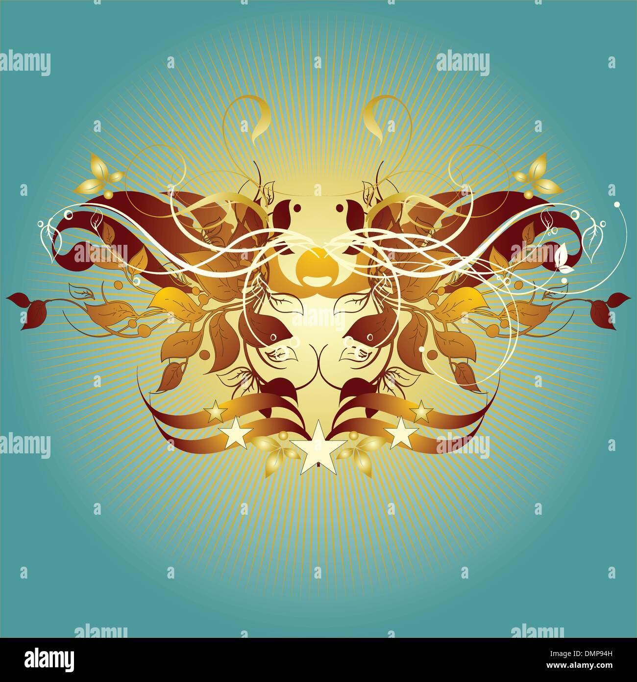Ornate floral shield background Stock Vector Image & Art - Alamy