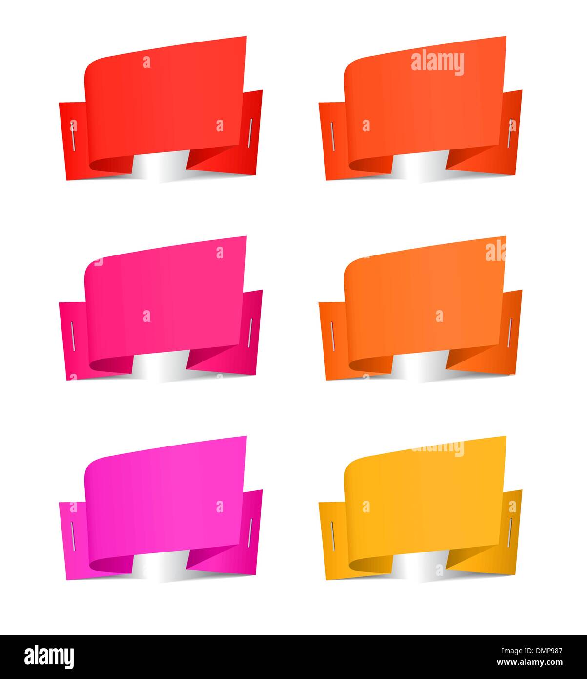 Orange note paper frame Stock Vector Images - Alamy