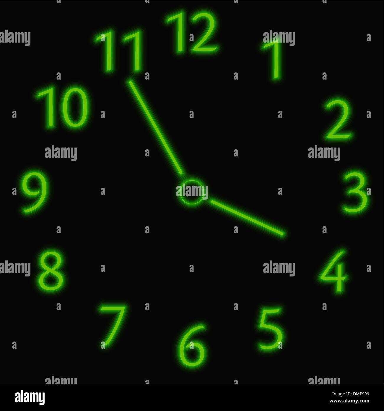 Abstract neon clock Stock Vector Image & Art - Alamy