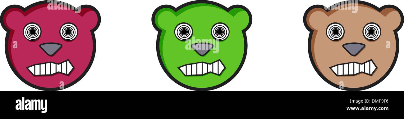 angry teddy bears Stock Vector Image & Art - Alamy