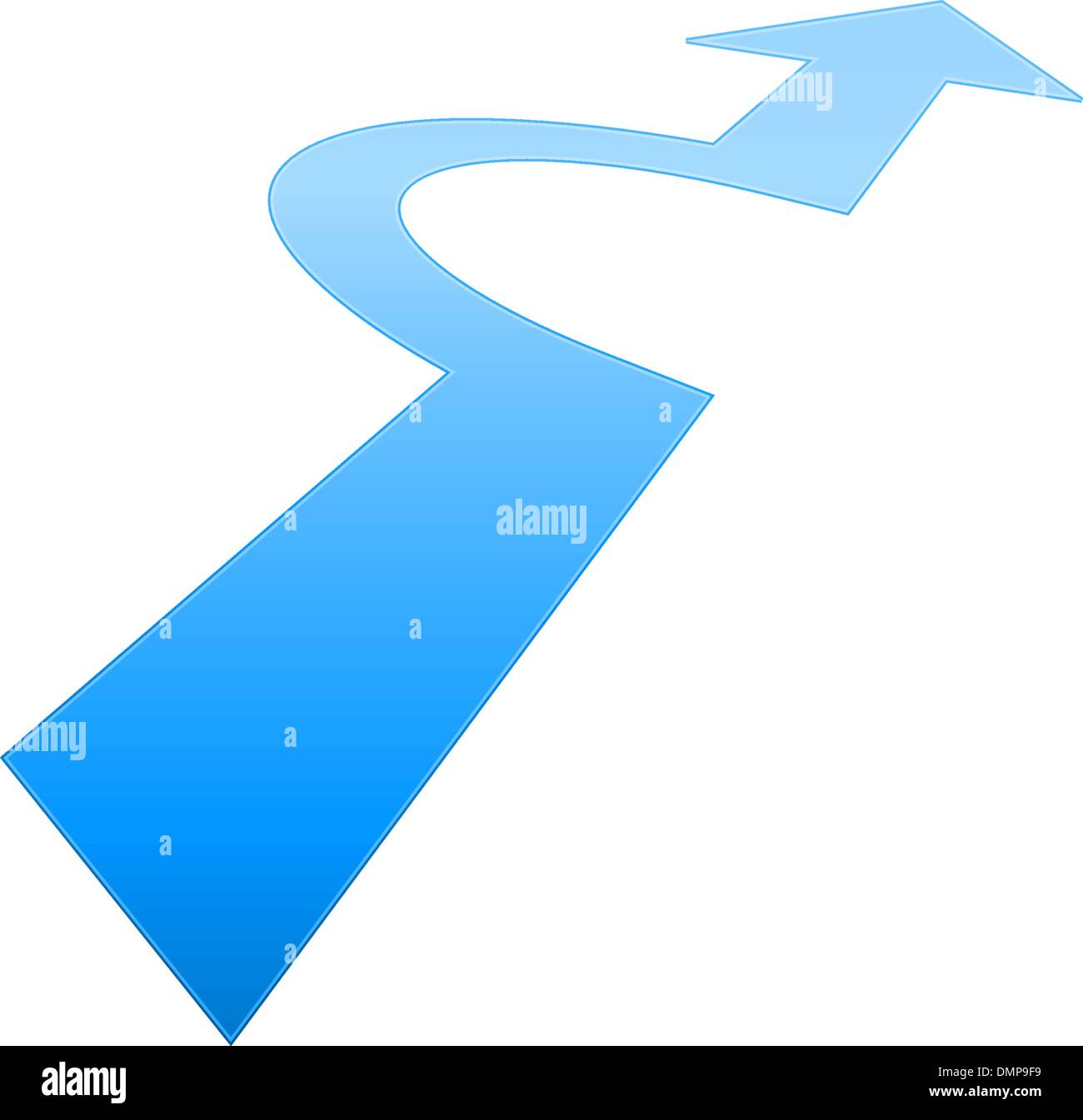 3d arrow vertical blue Stock Vector Images - Alamy