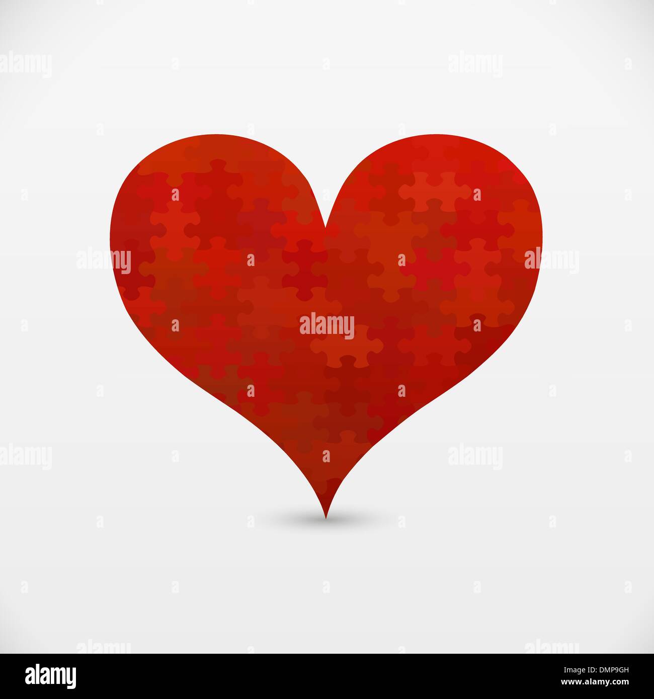 Jigsaw puzzle heart vector illustration Stock Vector Images - Alamy