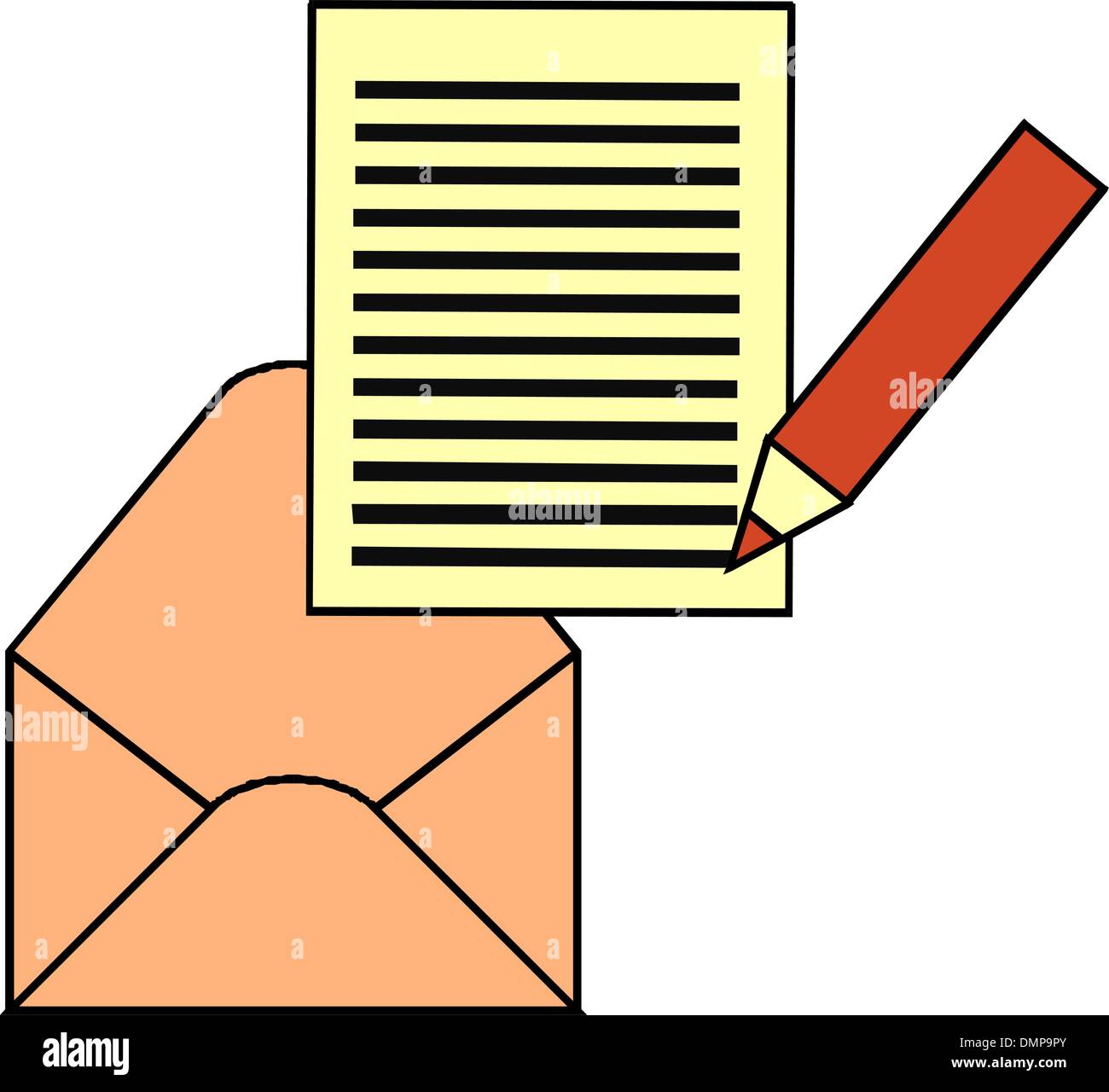 Writing text on note paper Stock Vector Images - Alamy