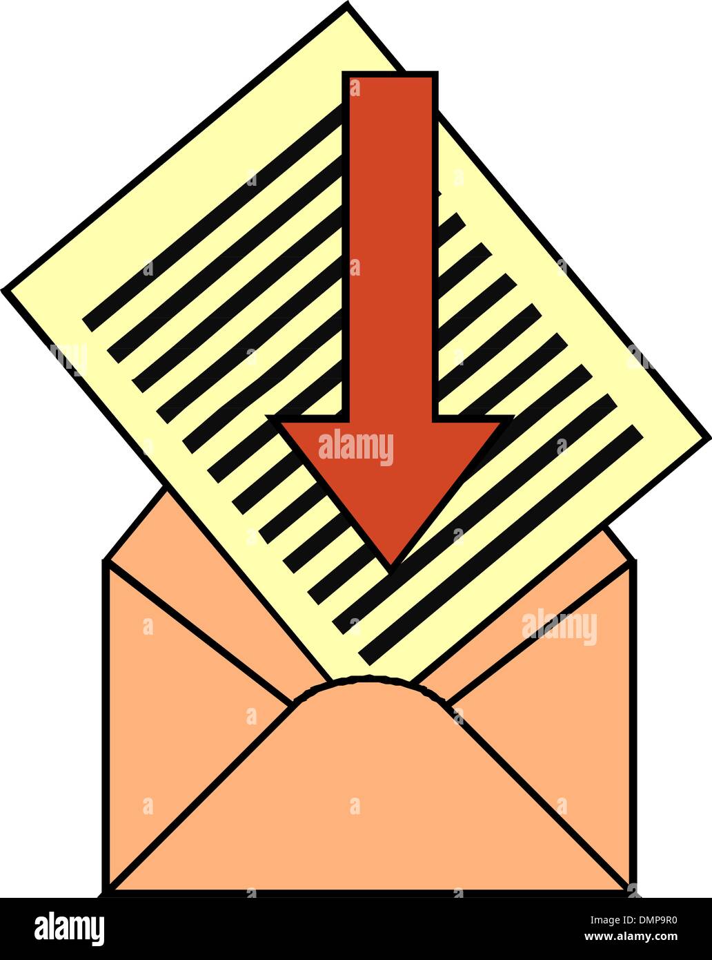 Envelope and note Stock Vector Image & Art - Alamy