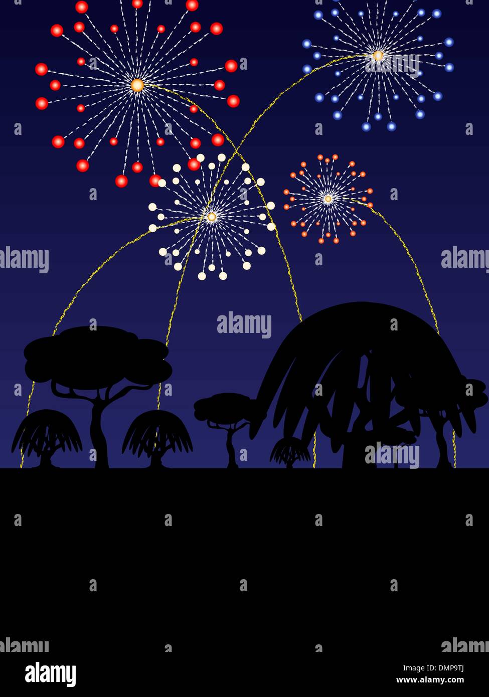 Fourth of july fireworks Stock Vector Images - Alamy