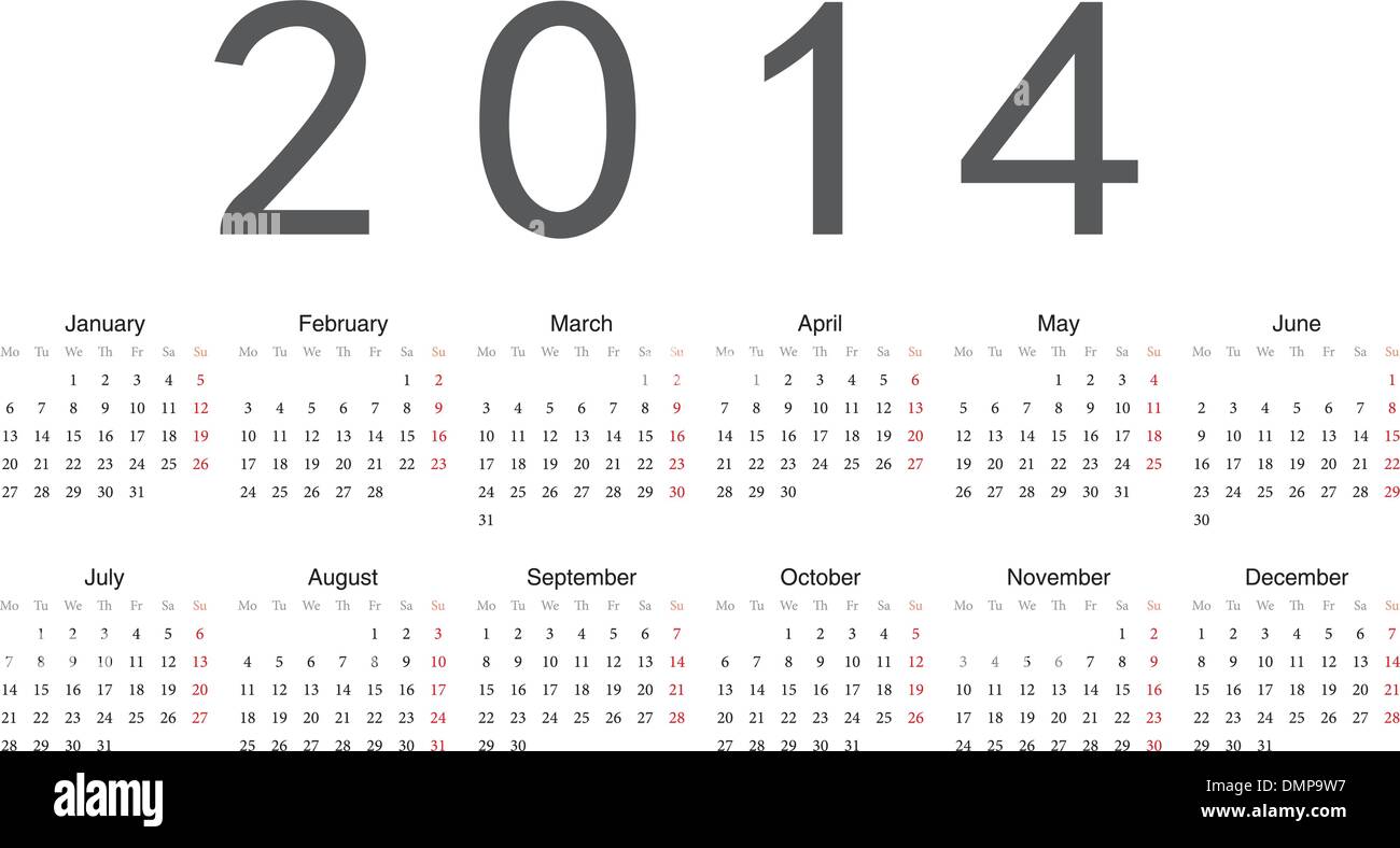 Simple calendar hi-res stock photography and images - Alamy
