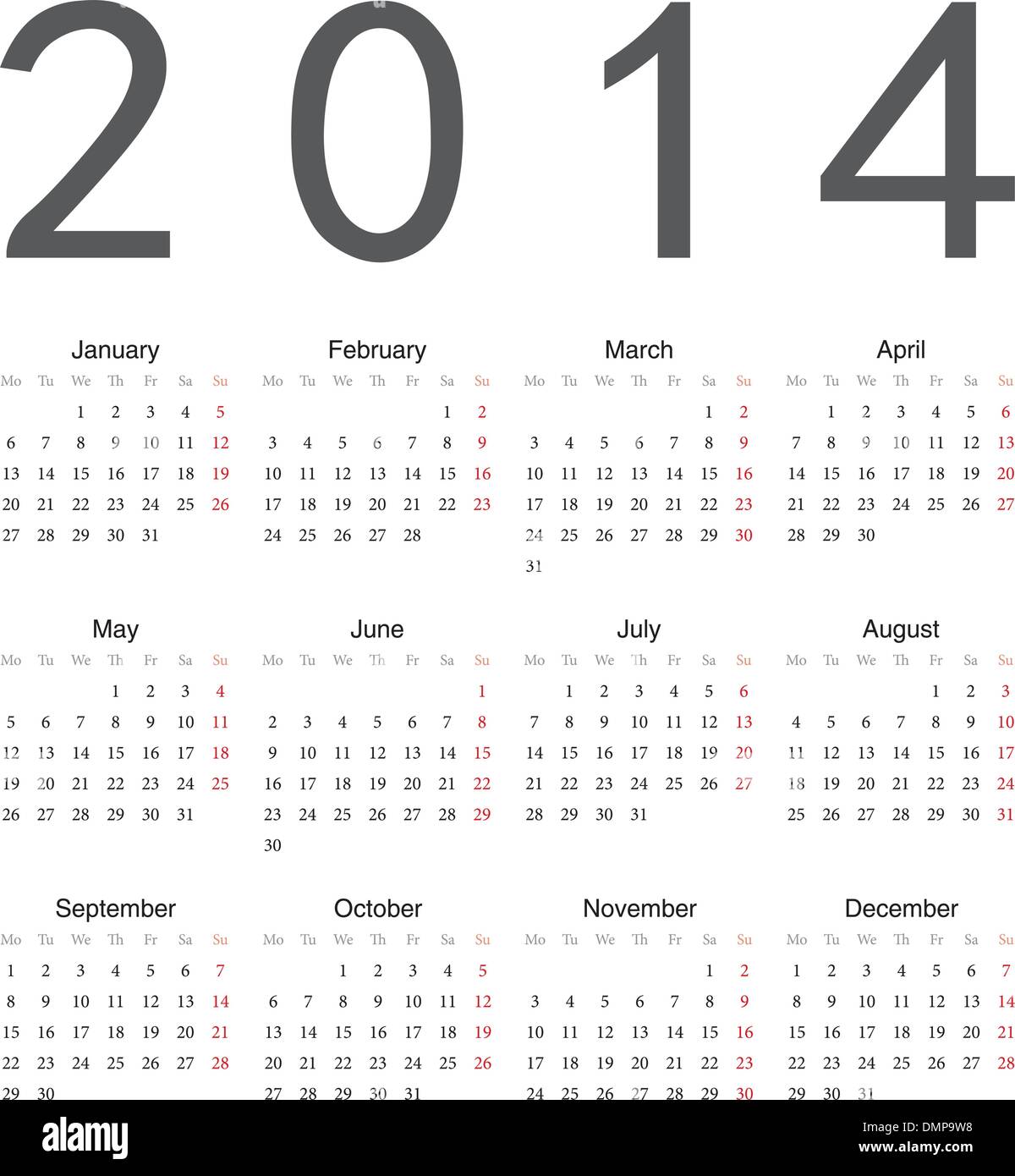 Simple calendar hi-res stock photography and images - Alamy