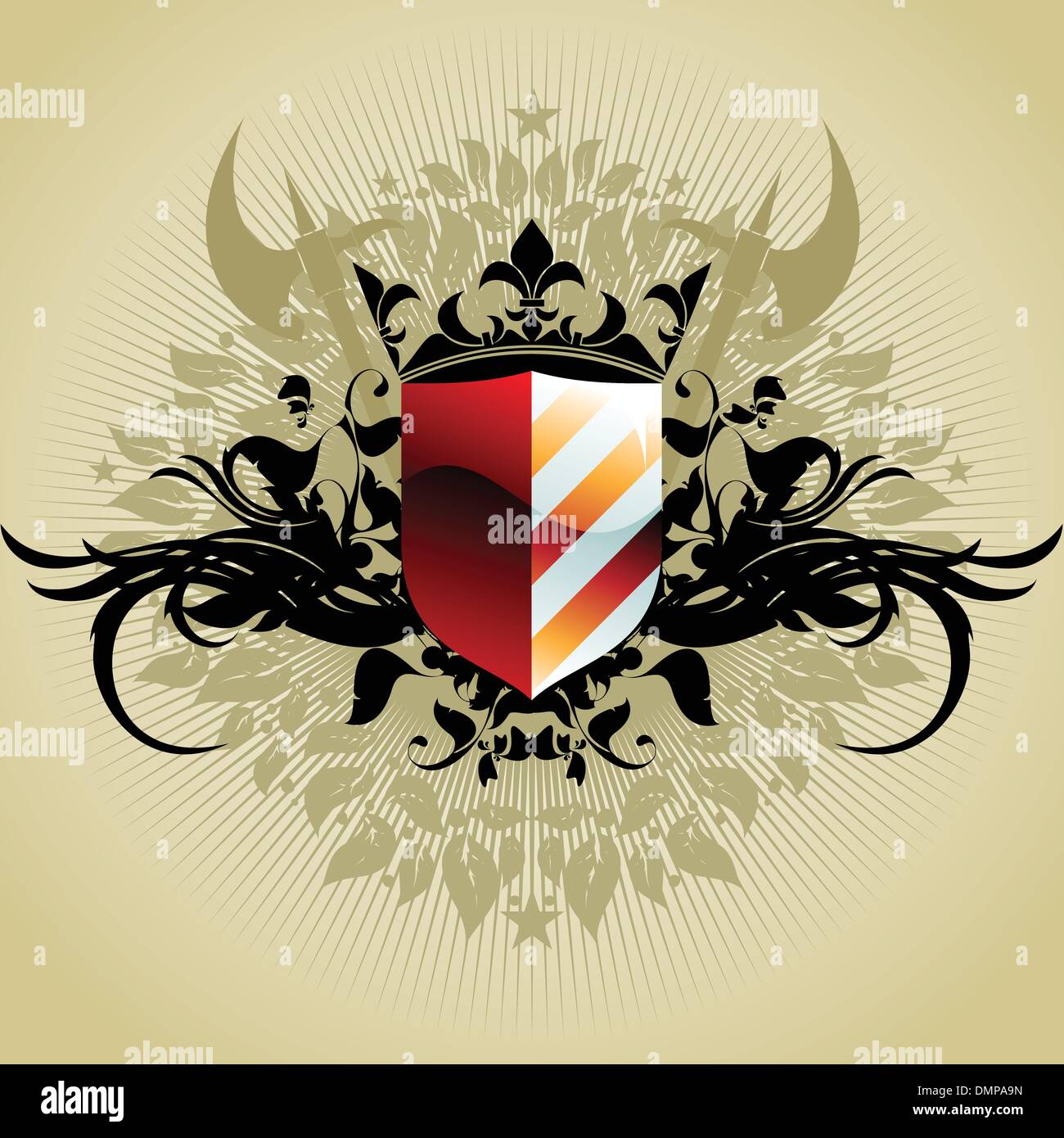 Heraldic shield background Stock Vector Image & Art - Alamy