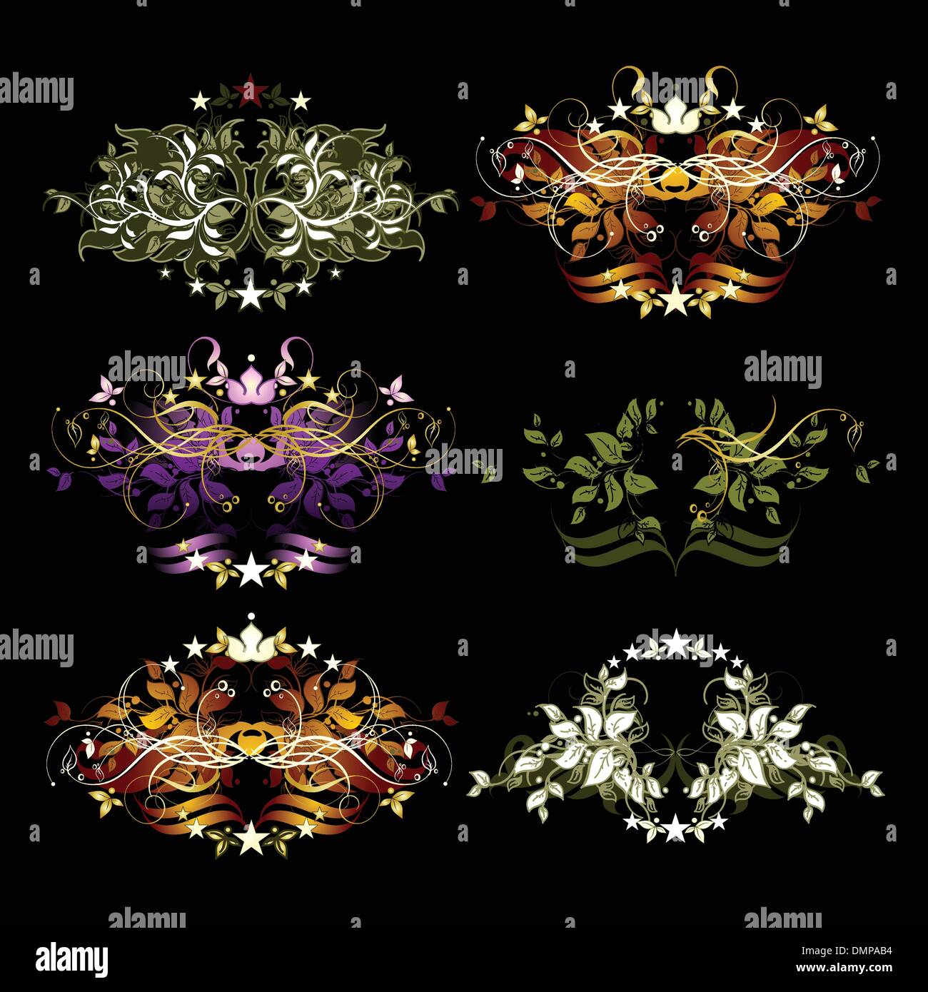 set of ornate design elements Stock Vector Image & Art - Alamy