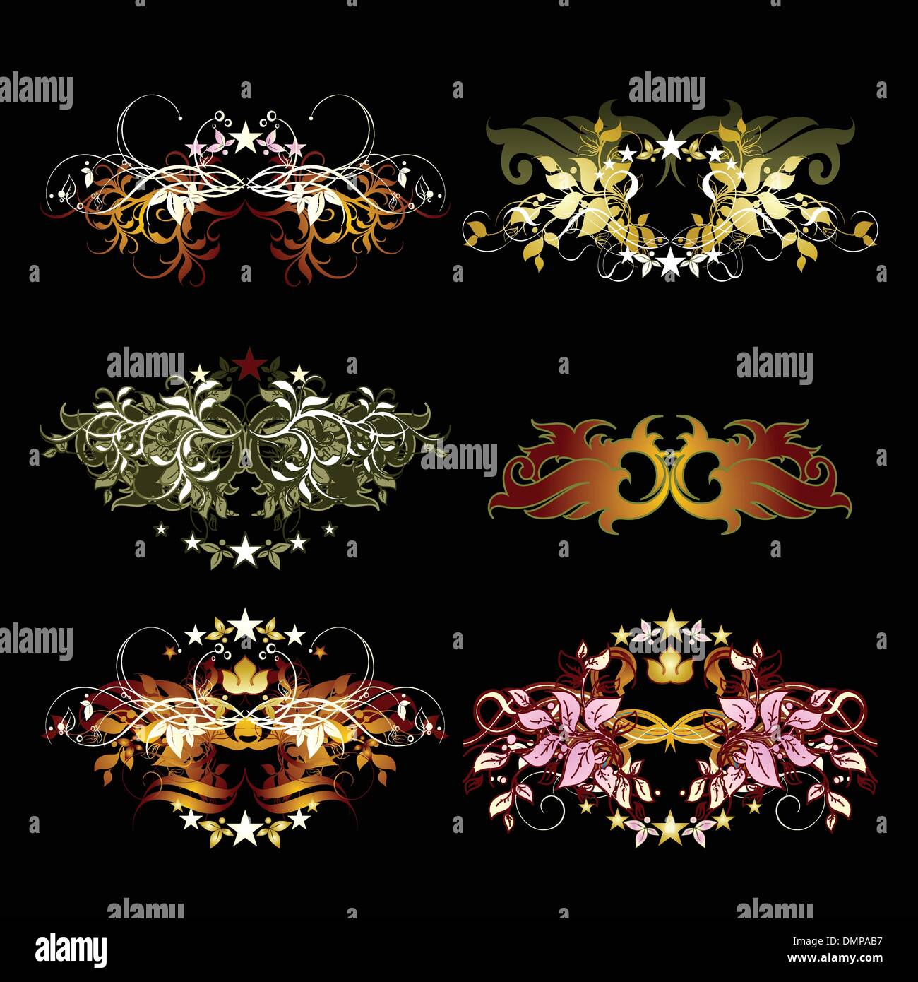 set of ornate design elements Stock Vector Image & Art - Alamy