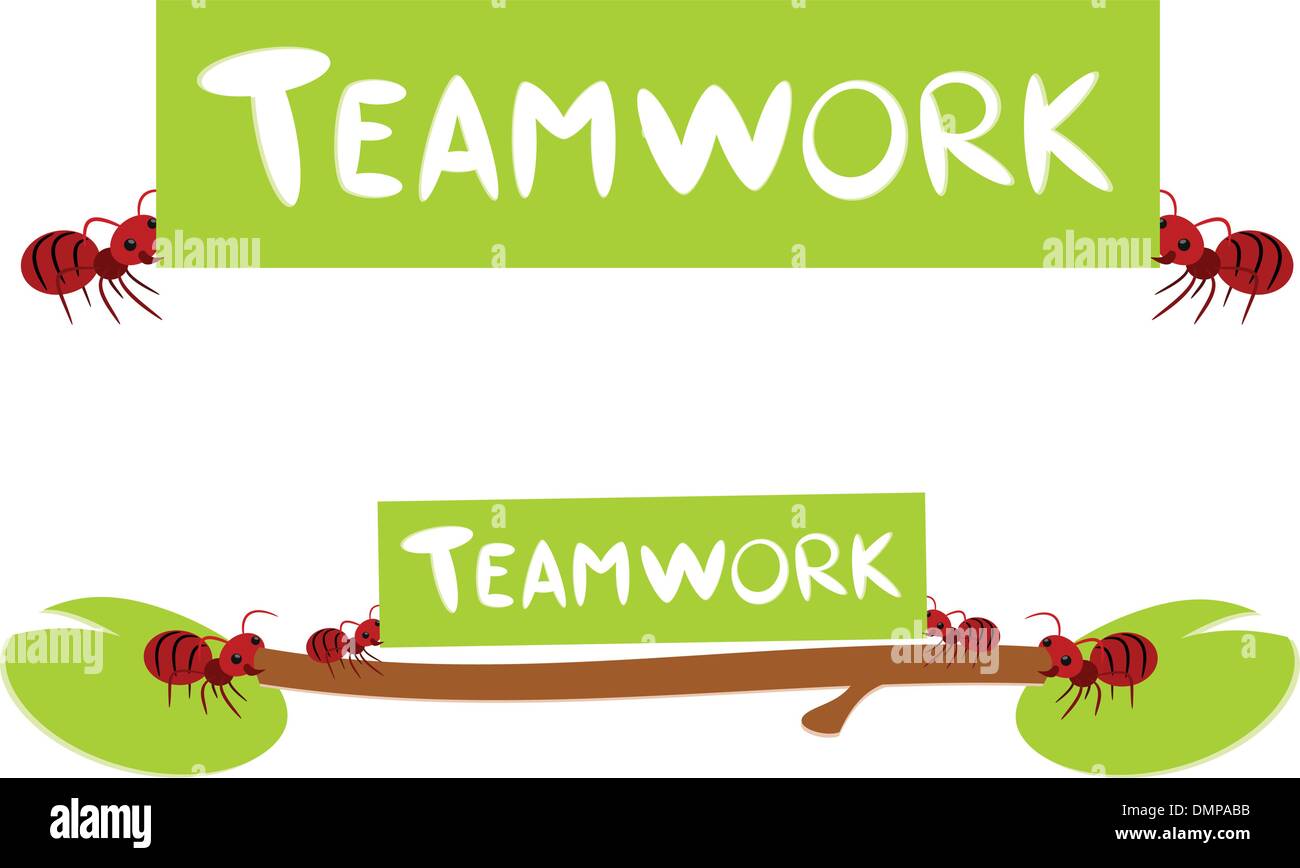 Red ants teamwork illustration Stock Vector Image & Art - Alamy