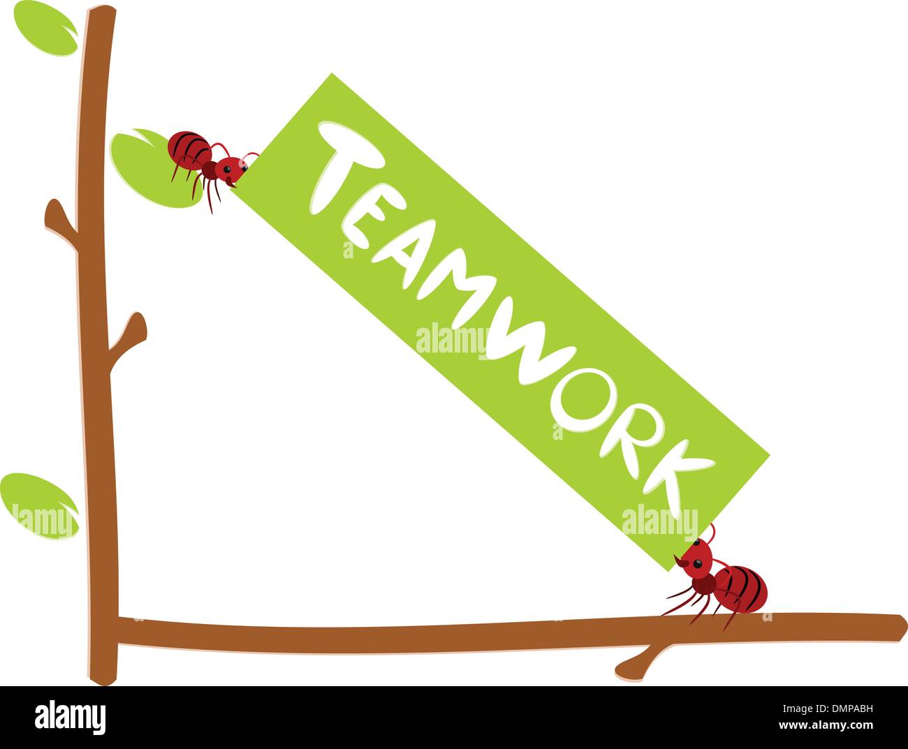 Red ants text teamwork illustration Stock Vector Image & Art - Alamy