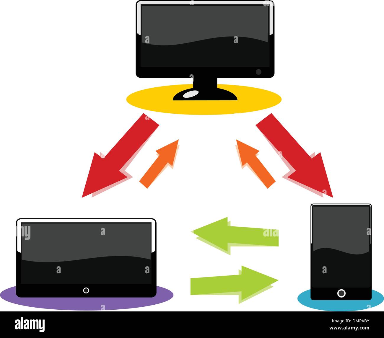 Synchronize concept Stock Vector Images - Alamy