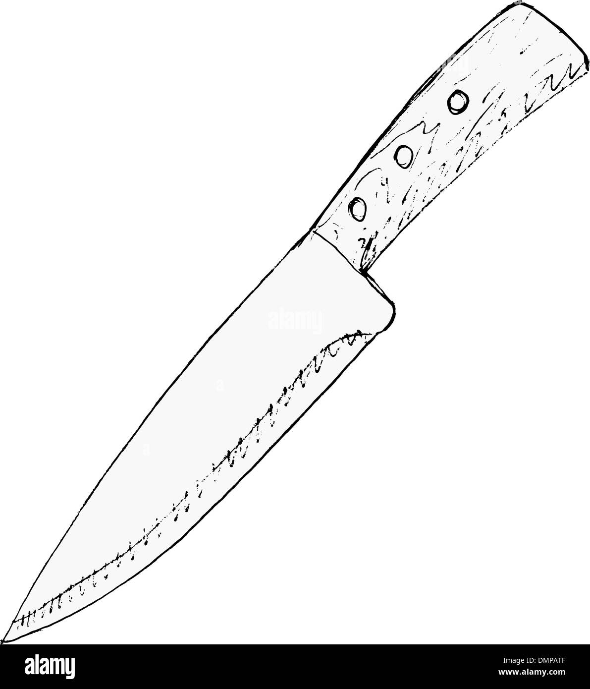 Cartoon kitchen knife Black and White Stock Photos & Images - Alamy