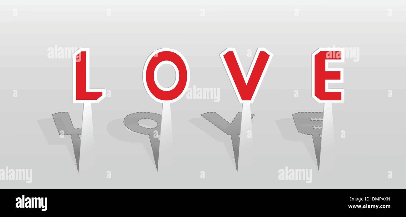 Illustration of love word Stock Vector Image & Art - Alamy