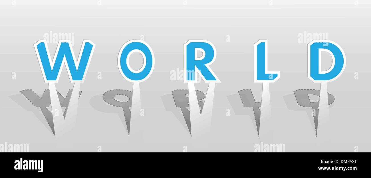 Illustration of world word Stock Vector Image & Art - Alamy