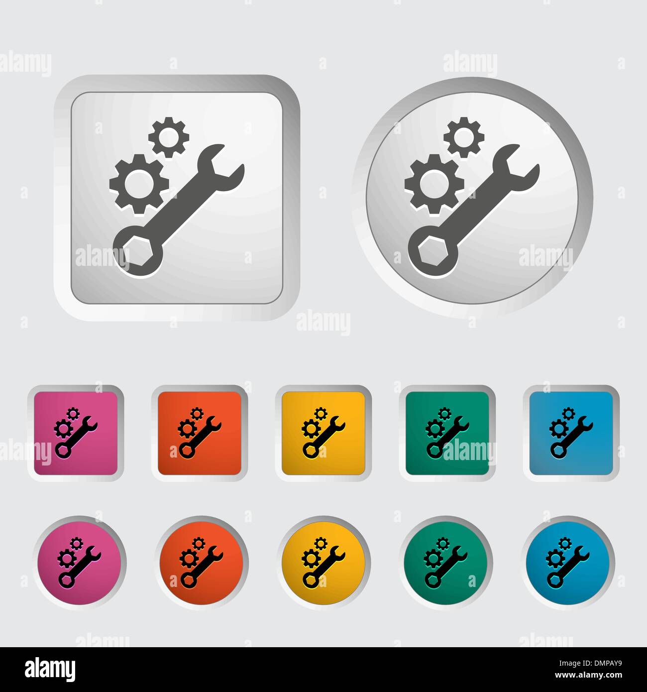 Setting gear vector vectors hi-res stock photography and images - Alamy