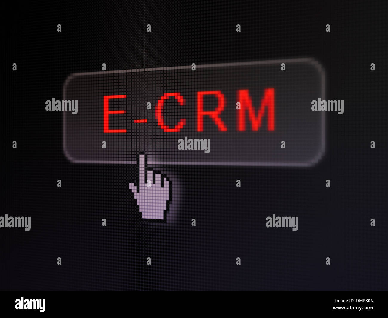 Business concept: E-CRM on digital button background Stock Photo - Alamy