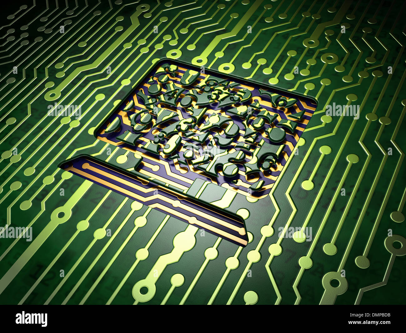Education concept: Computer Pc on circuit board background Stock Photo ...