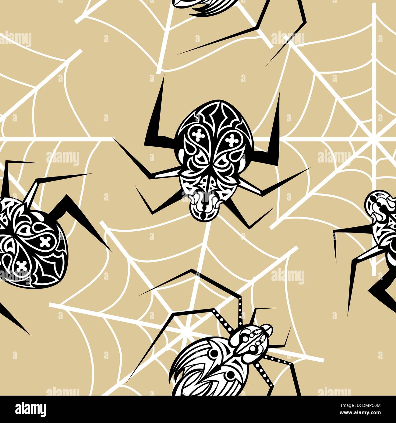 Seamless texture with a spider tattoo Stock Vector Image & Art - Alamy
