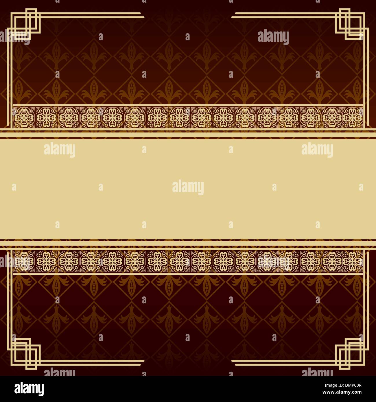 Vintage brown background with antique design elements Stock Vector ...