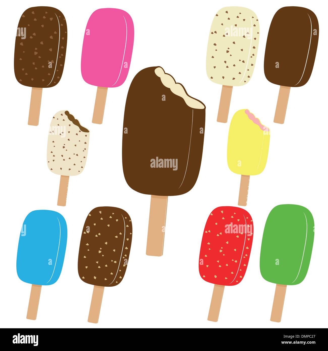 Set ice creams Cut Out Stock Images & Pictures - Alamy